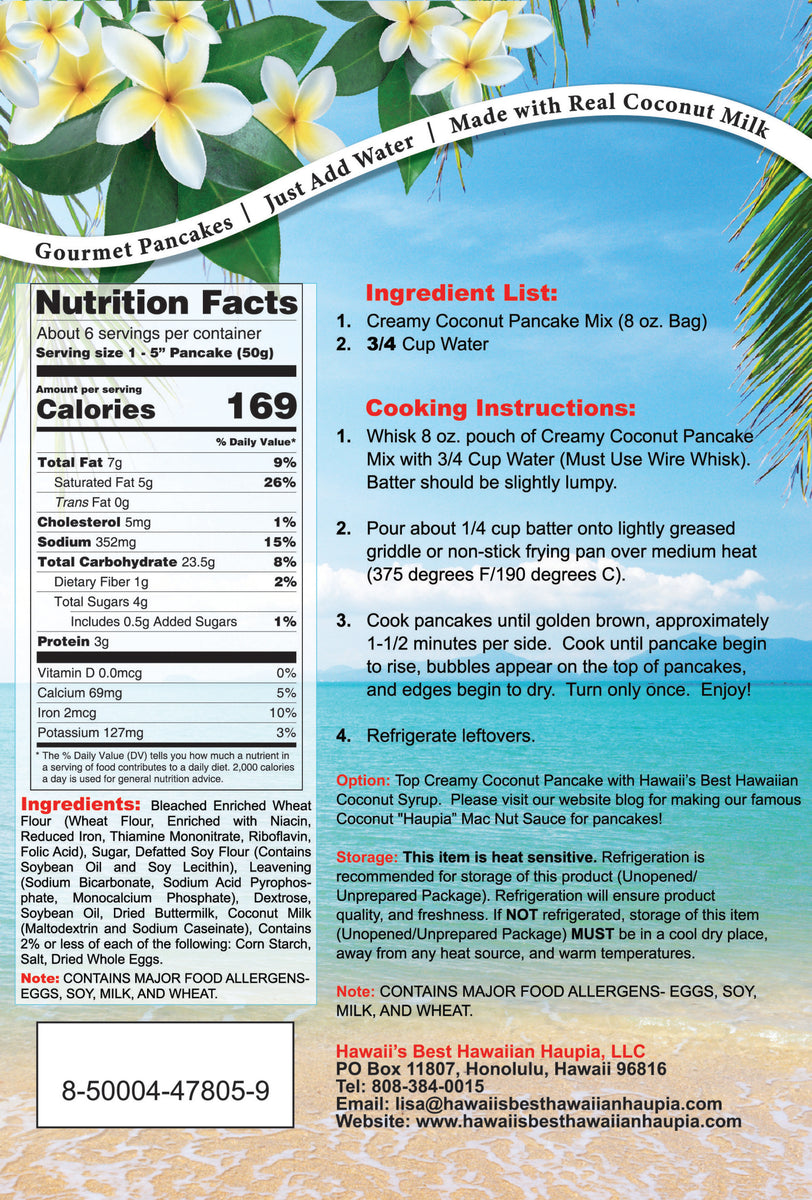 (3 BAGS - EXTRA VALUE PACK, $7.49 EACH) CREAMY COCONUT PANCAKE MIX ...